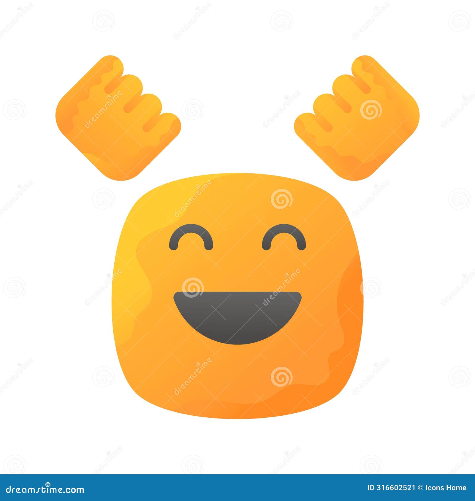 Enthusiastic Emoji Icon, Happy Face Vector Design Stock Vector ...