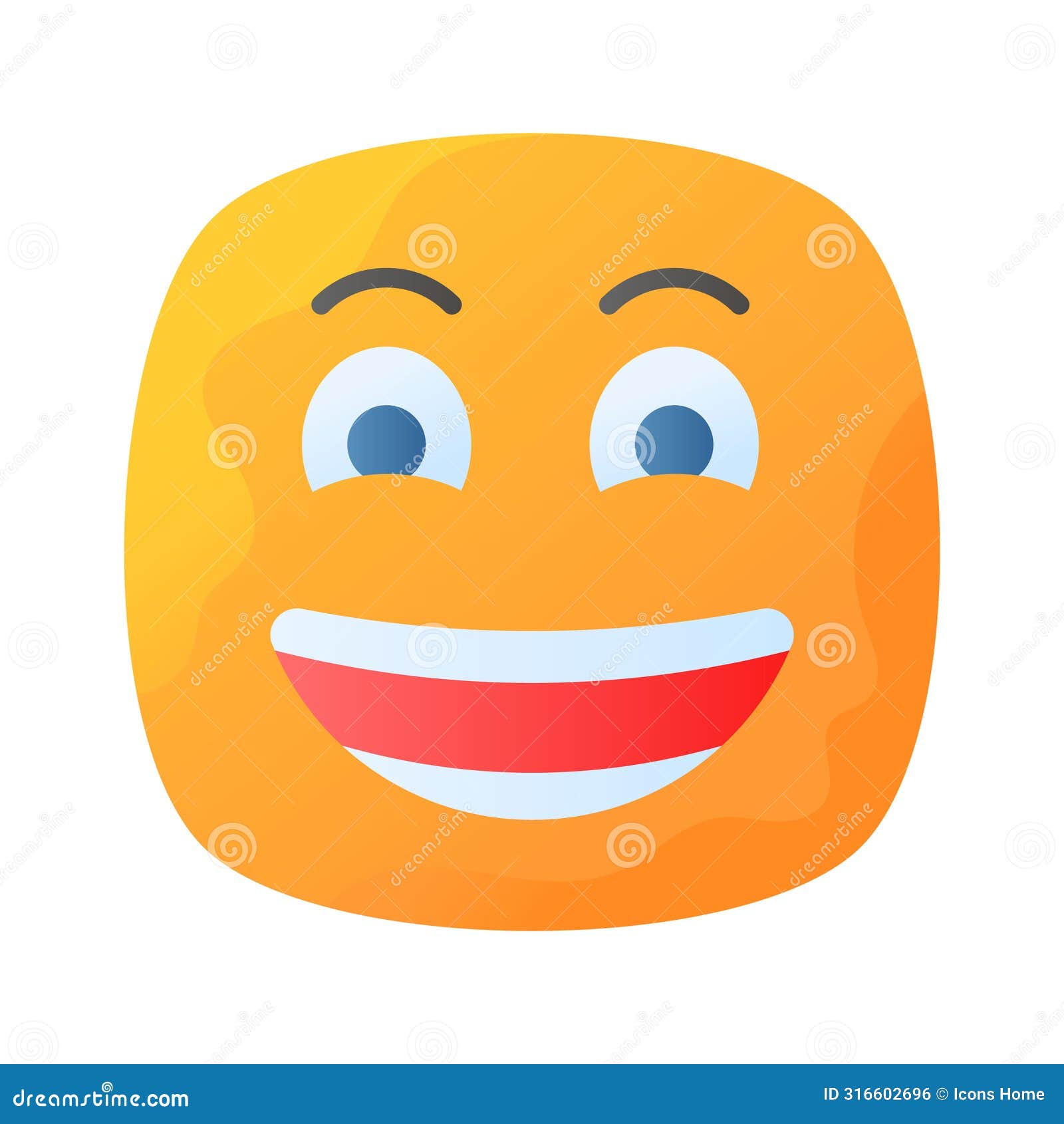 Enthusiastic Emoji Icon, Happy Face Vector Design Stock Vector ...