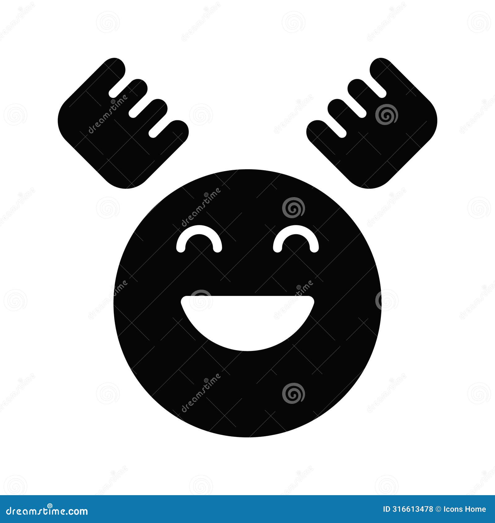 Enthusiastic Emoji Icon, Happy Face Vector Design Stock Vector ...