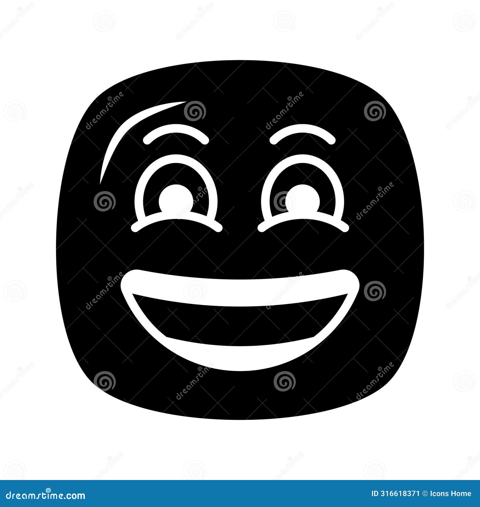 Enthusiastic Emoji Icon, Happy Face Vector Design Stock Vector ...