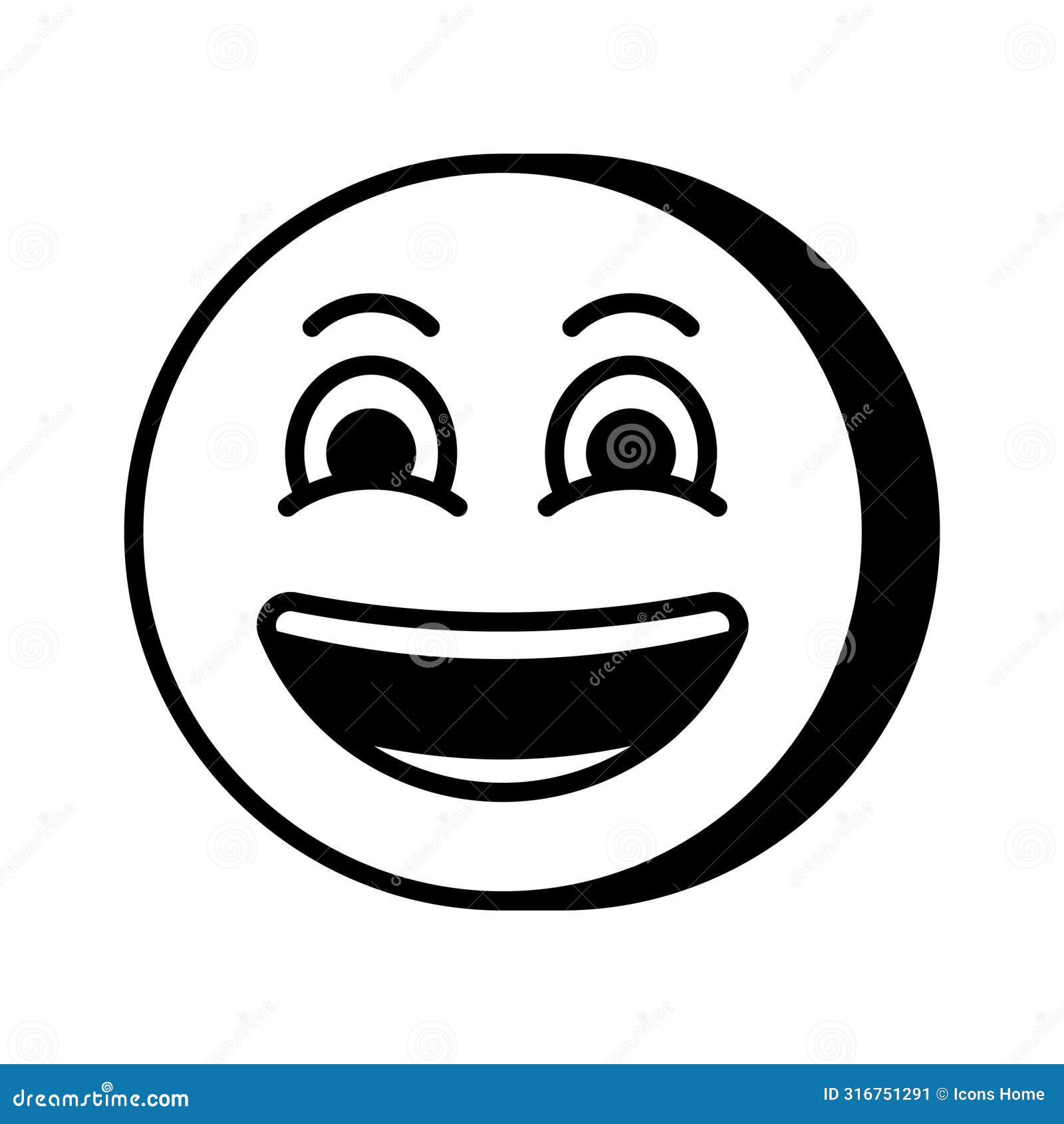 Enthusiastic Emoji Icon, Happy Face Vector Design Stock Vector ...