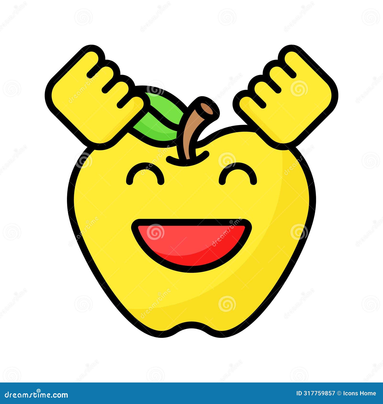 Enthusiastic Emoji Icon, Happy Face Vector Design Stock Vector ...