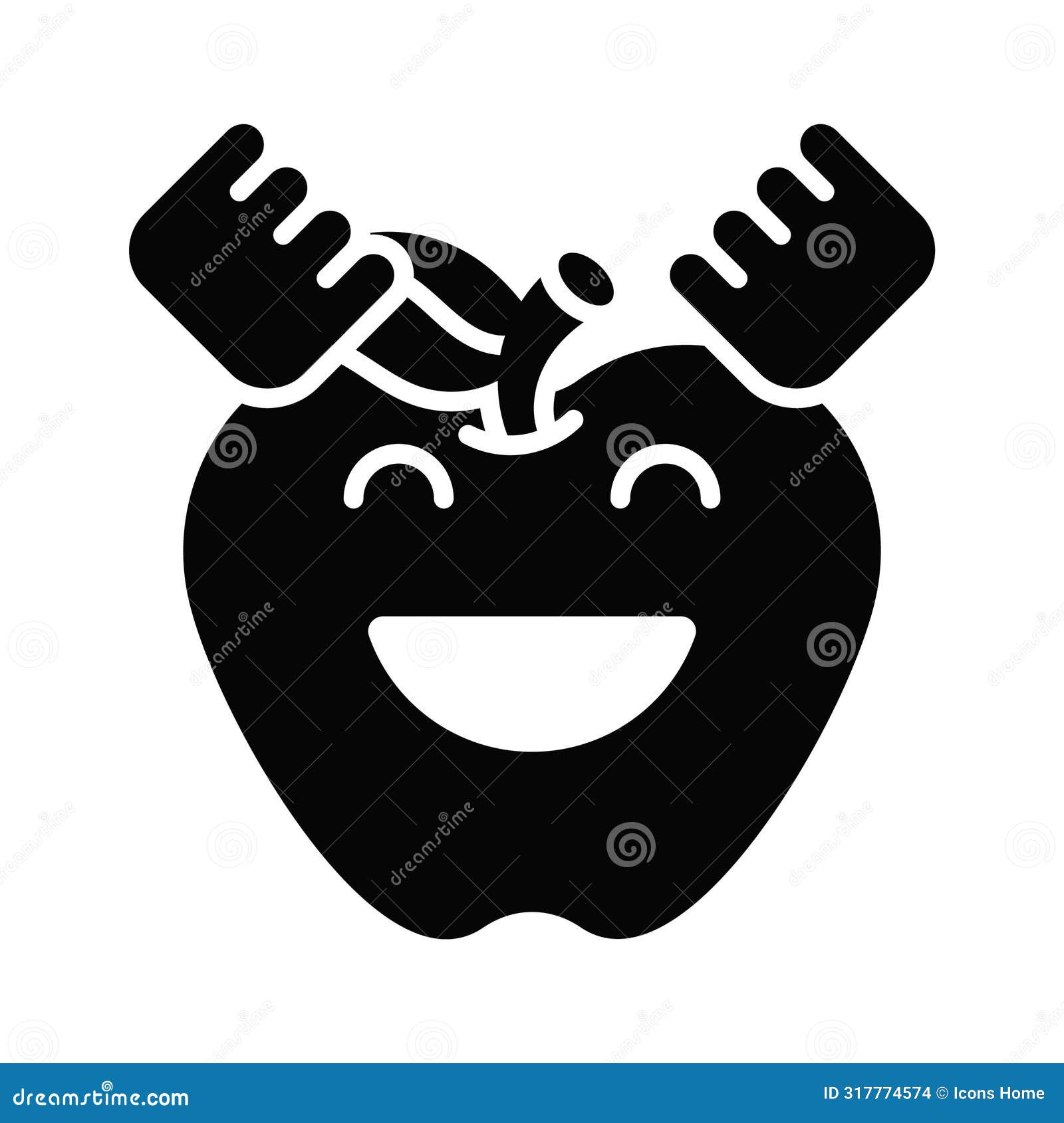 Enthusiastic Emoji Icon, Happy Face Vector Design Stock Illustration ...