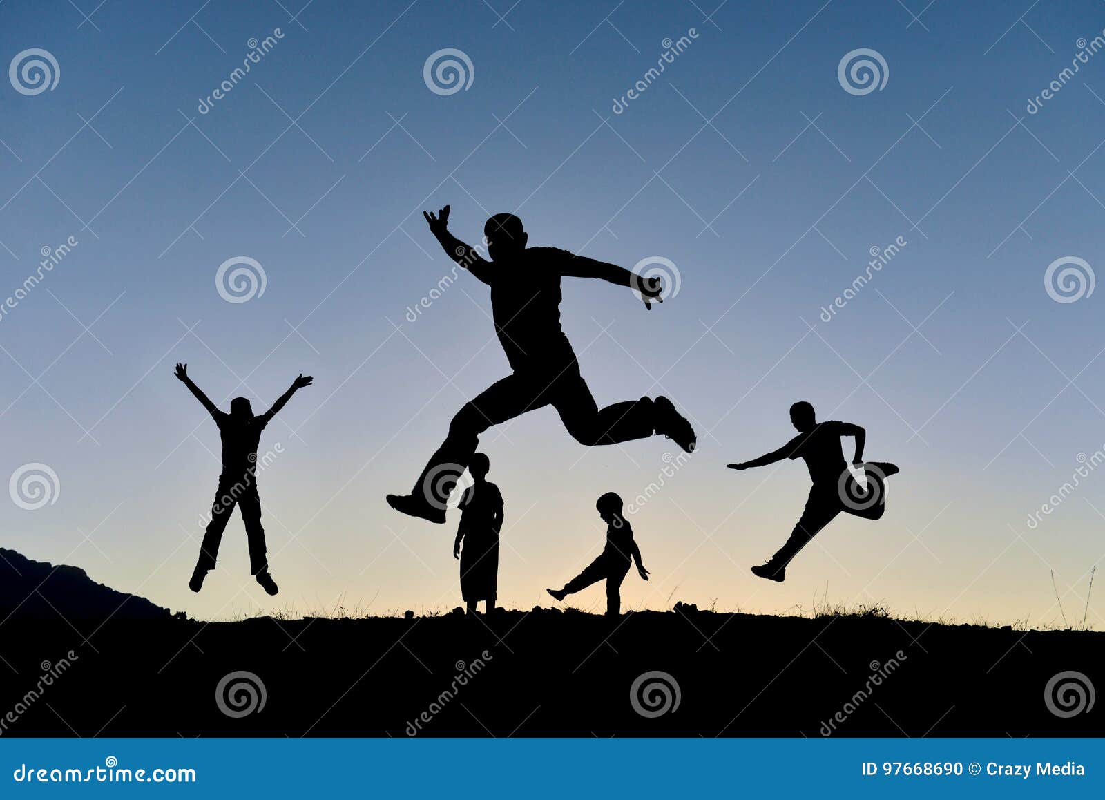 Enthusiastic, Healthy and Energetic Stock Photo - Image of silhouette ...