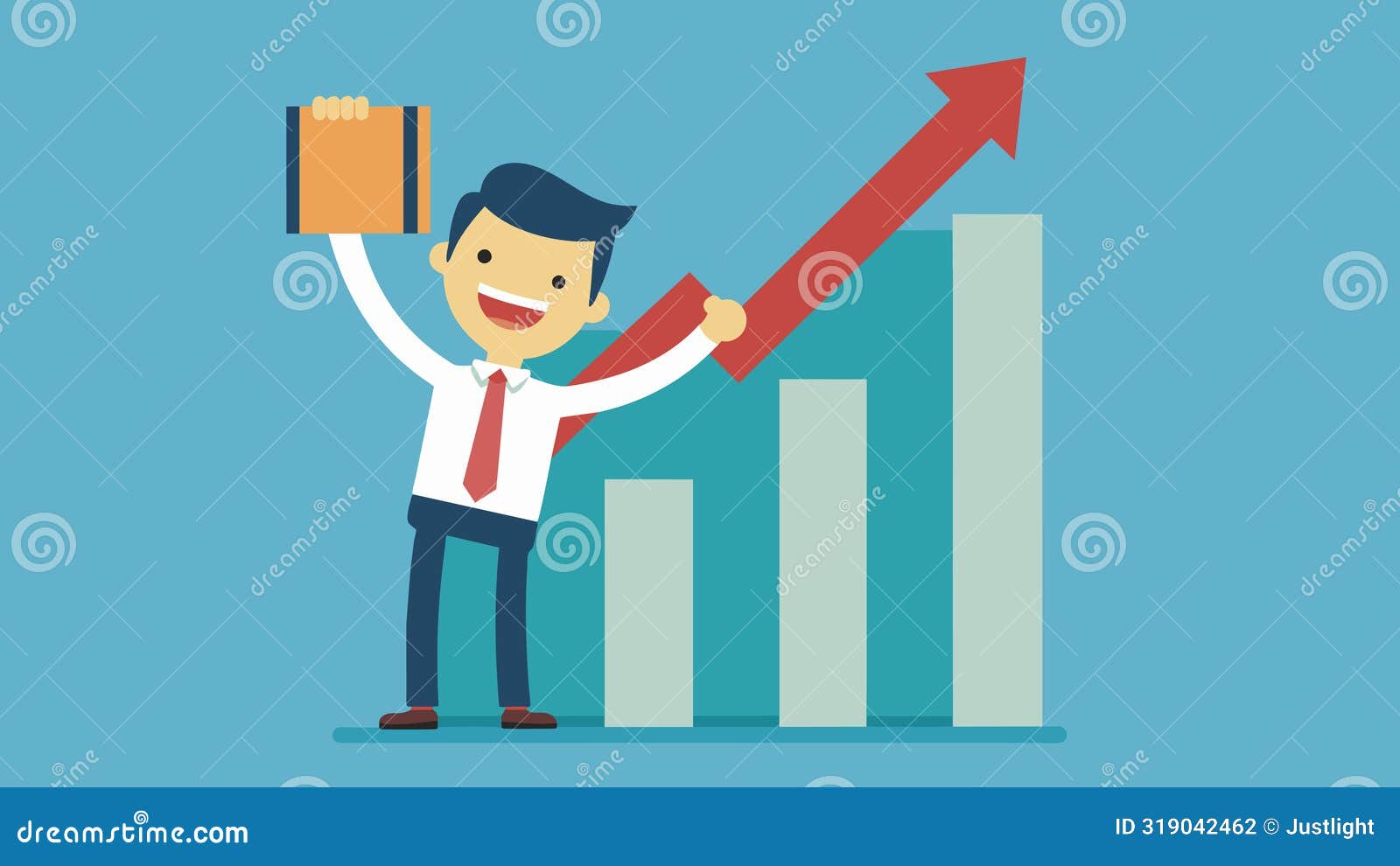 An Enthusiastic Senator Proudly Holds Up a Bar Graph Pointing Out the ...