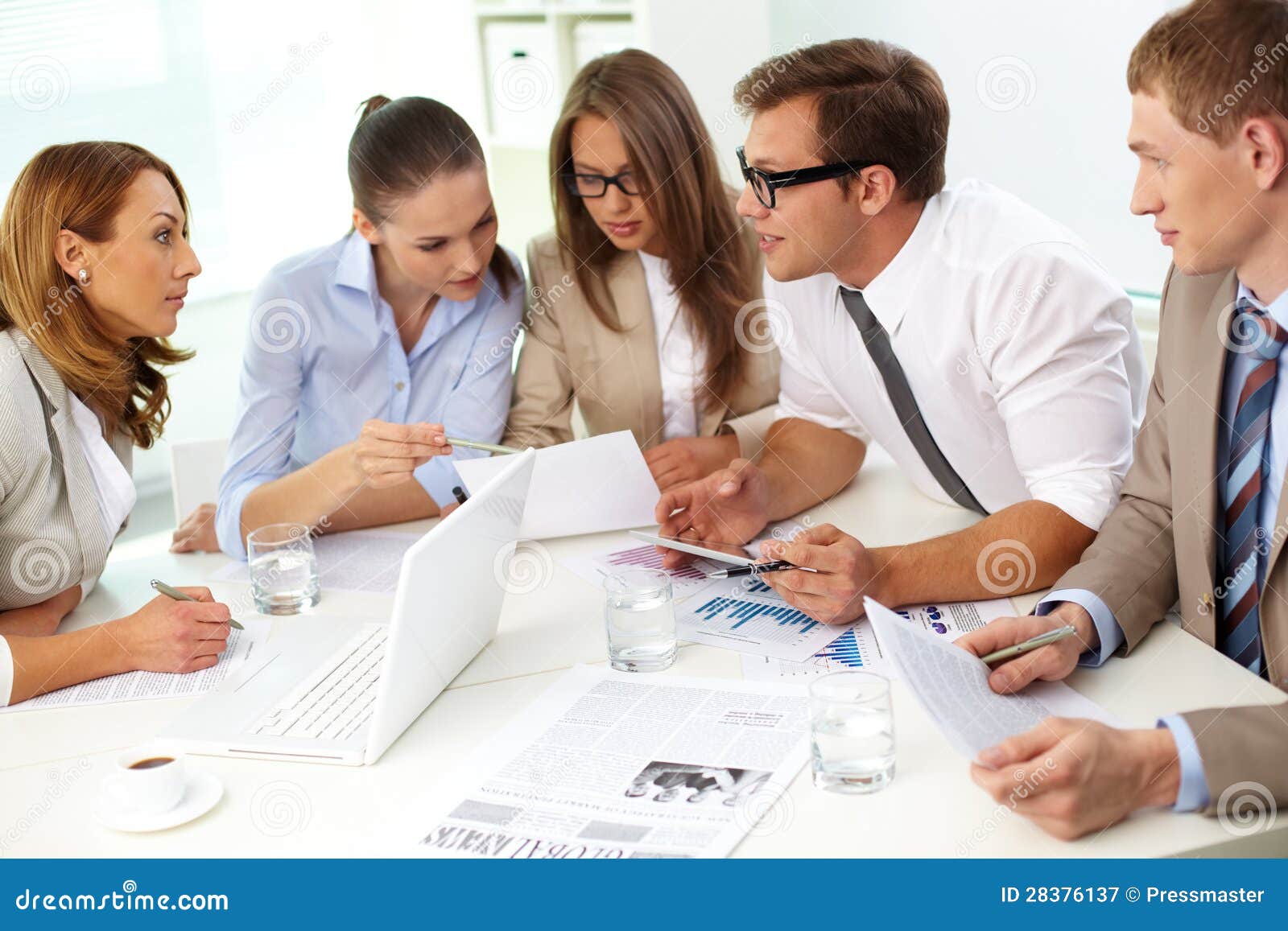 Enthusiastic team stock image. Image of coworkers, indoor - 28376137