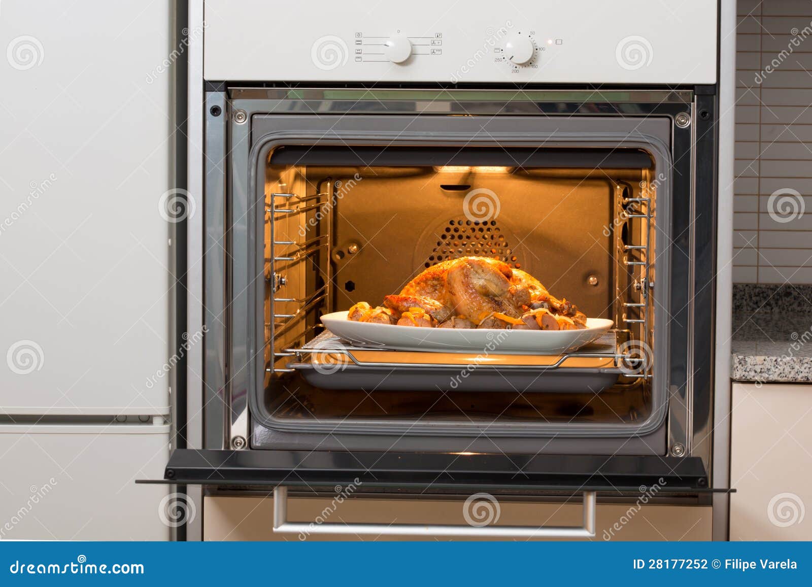 Entire Chicken Being Cooked Stock Photo - Image of parsley, food: 28177252