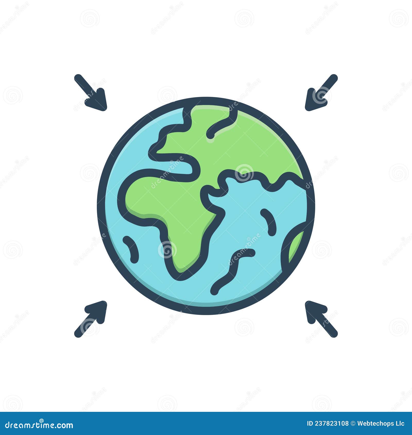 Color Illustration Icon for Entire, Totall and Overall Stock ...