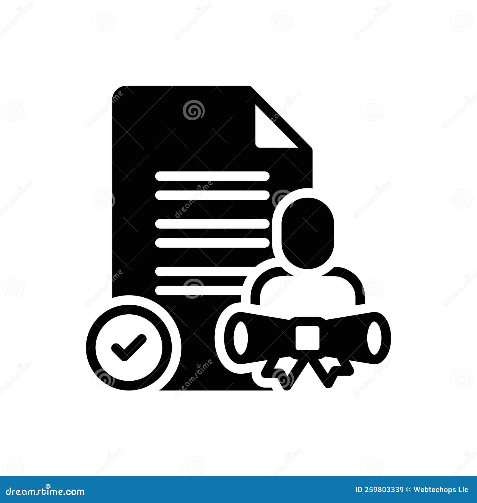 Black Solid Icon for Entitled, Qualify and Accredited Stock Vector ...