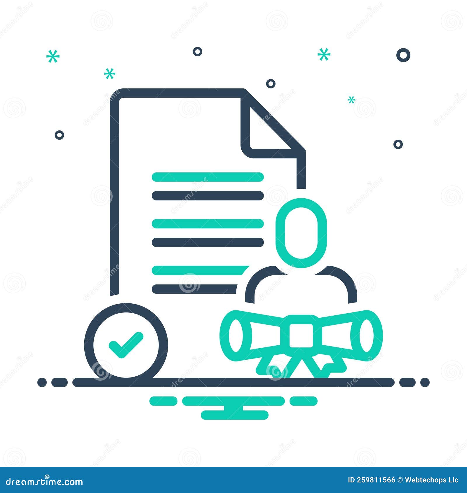 Mix Icon for Entitled, Qualify and Accredited Stock Illustration ...