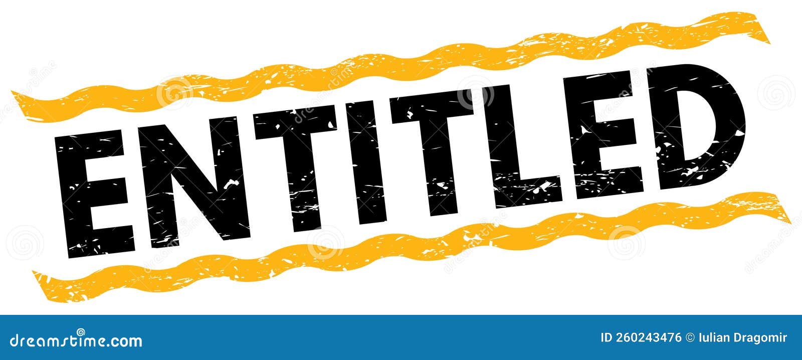 ENTITLED Text on Yellow-black Lines Stamp Sign Stock Illustration ...