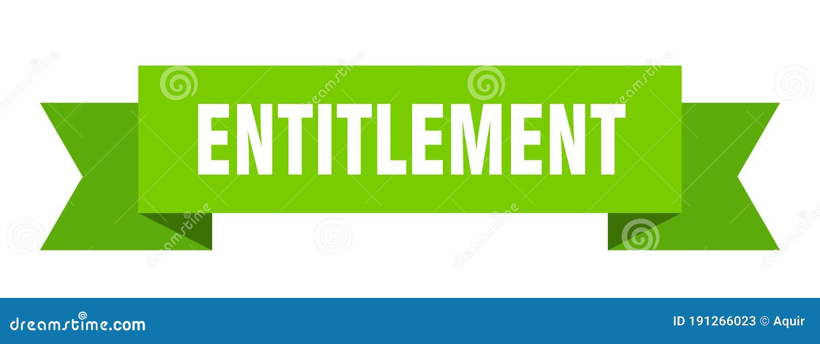 Entitlement ribbon. stock vector. Illustration of label - 191266023