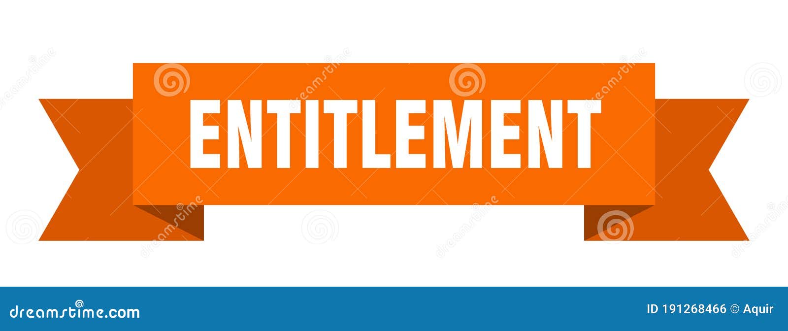 Entitlement ribbon. stock vector. Illustration of design - 191268466