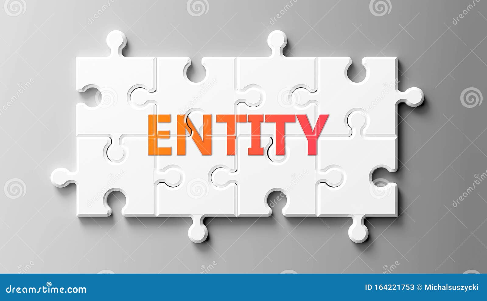 Entity Complex Like a Puzzle - Pictured As Word Entity on a Puzzle ...