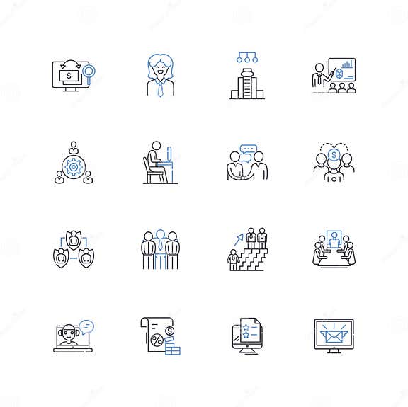 Entity Structure Line Icons Collection. Hierarchy, Architecture, Nerk ...