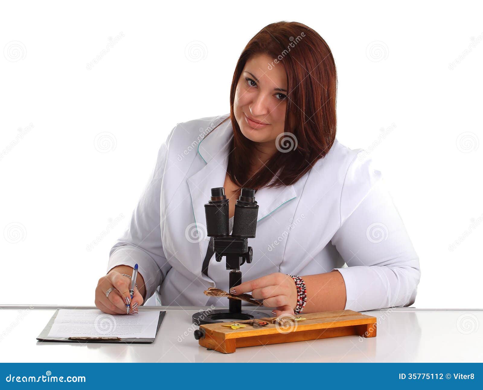 Entomologist Identifying Butterflies in Laboratory Stock Photo - Image ...