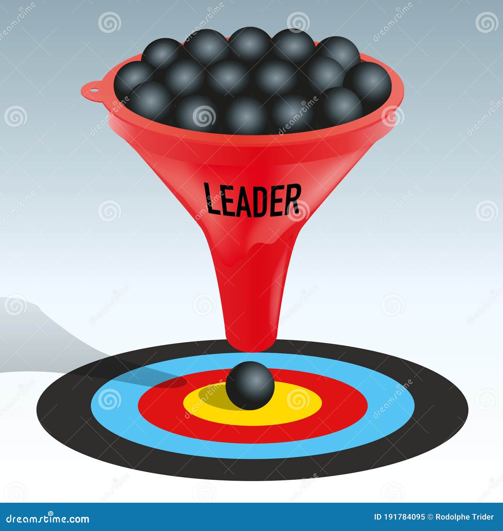 Concept of Leadership with the Symbol of Marbles Passing through a ...