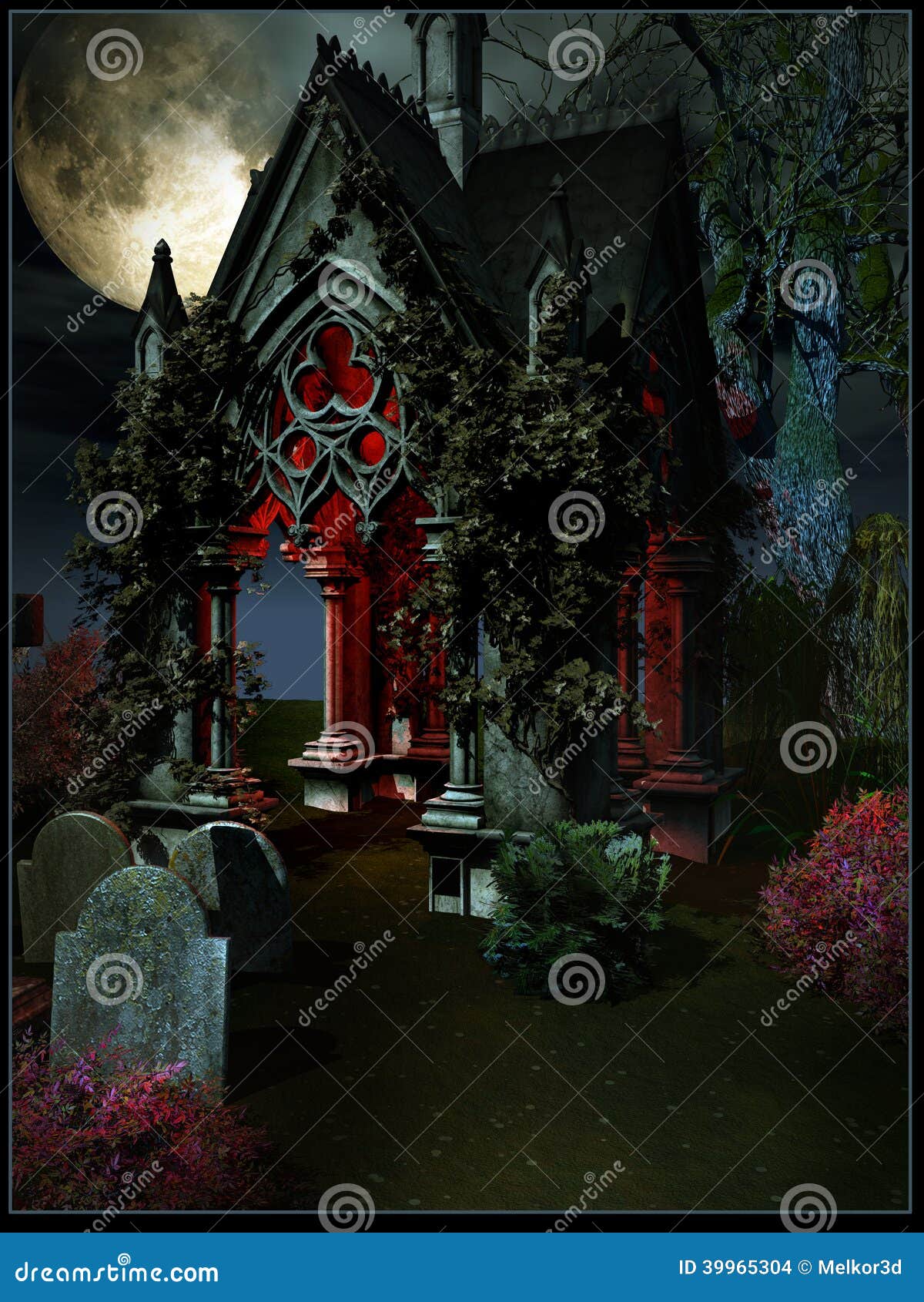 Entrée de crypte illustration stock. Illustration du cimetière - 39965304