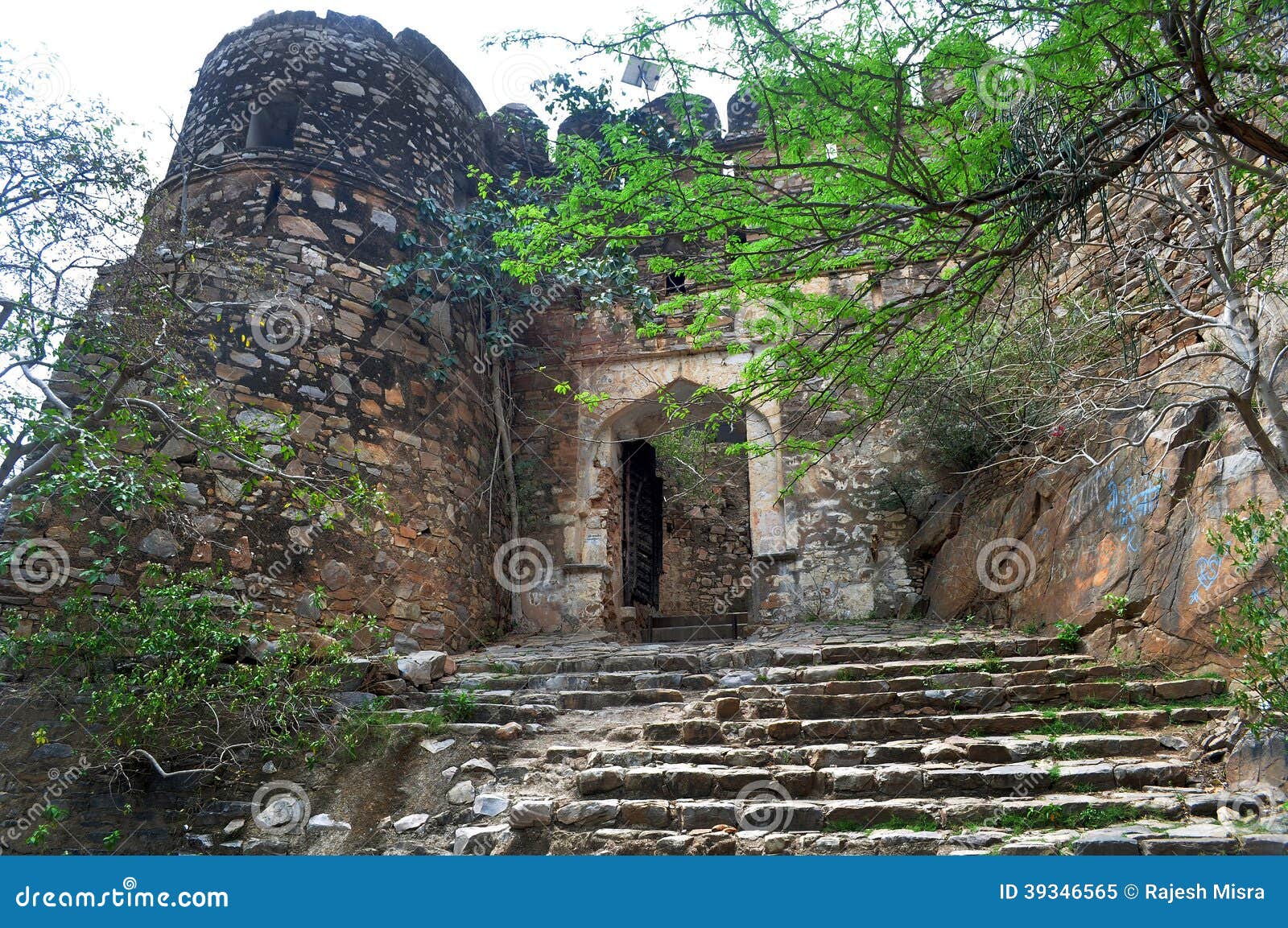 Entrace Gate of an Ancient Fort Stock Image - Image of quila, structure ...