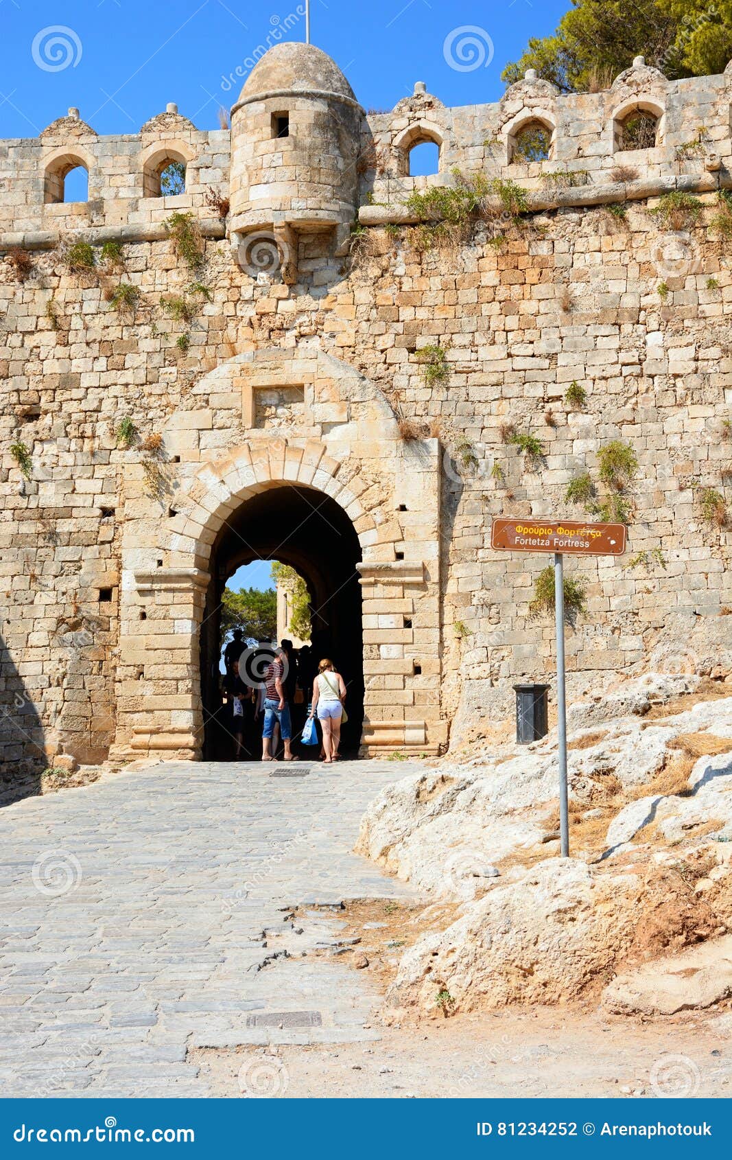 Entrada Ao Castelo De Rethymno, Creta Fotografia Editorial - Imagem de ...