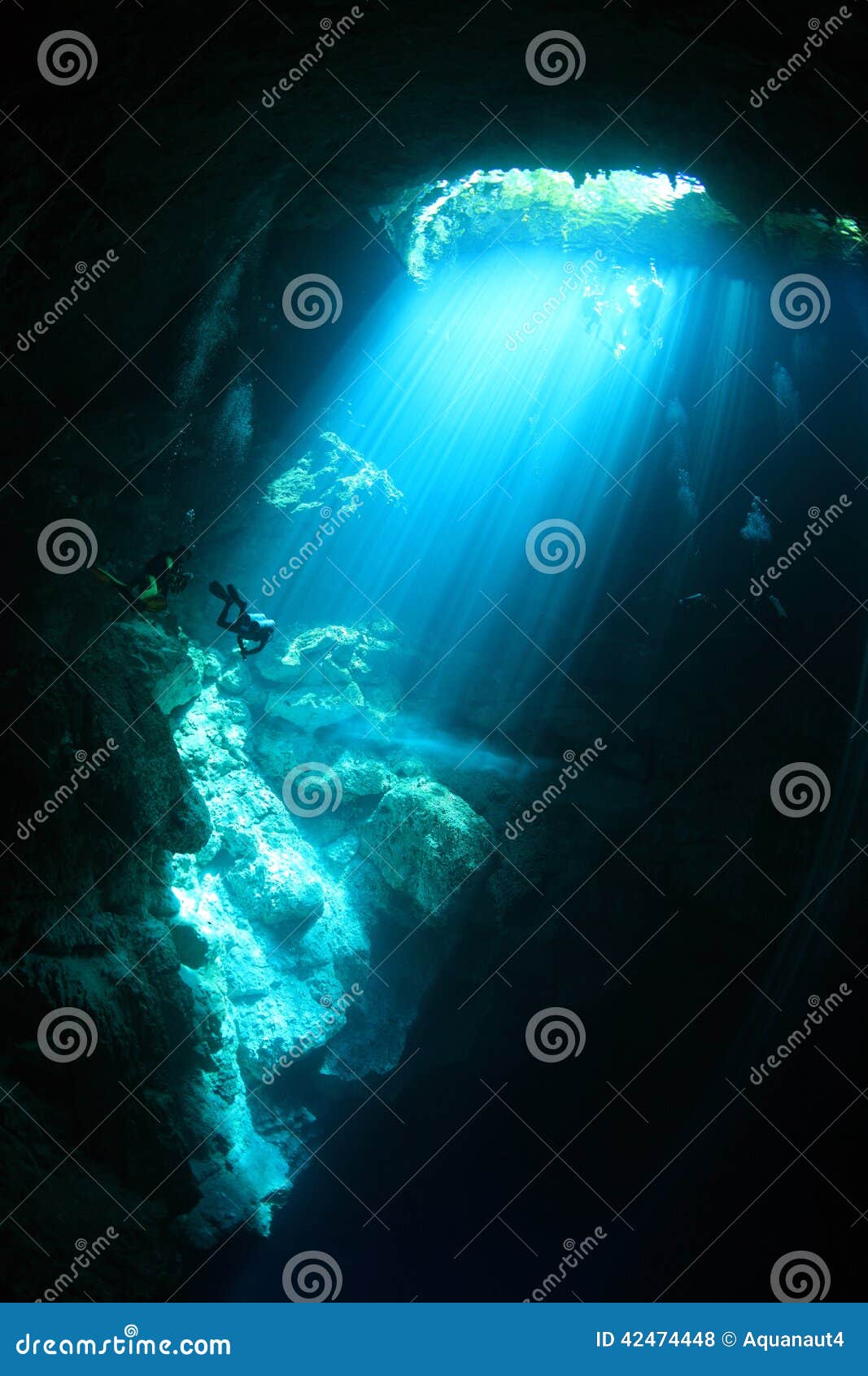 Underwater Cave Entrance