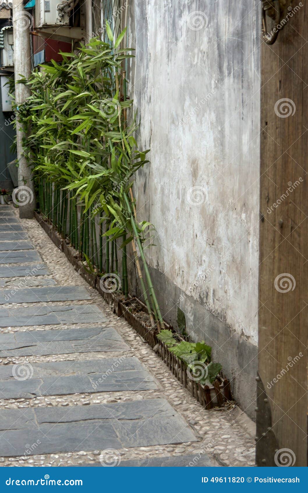 Entrance with Bamboo Decorations Stock Photo - Image of patio, open ...