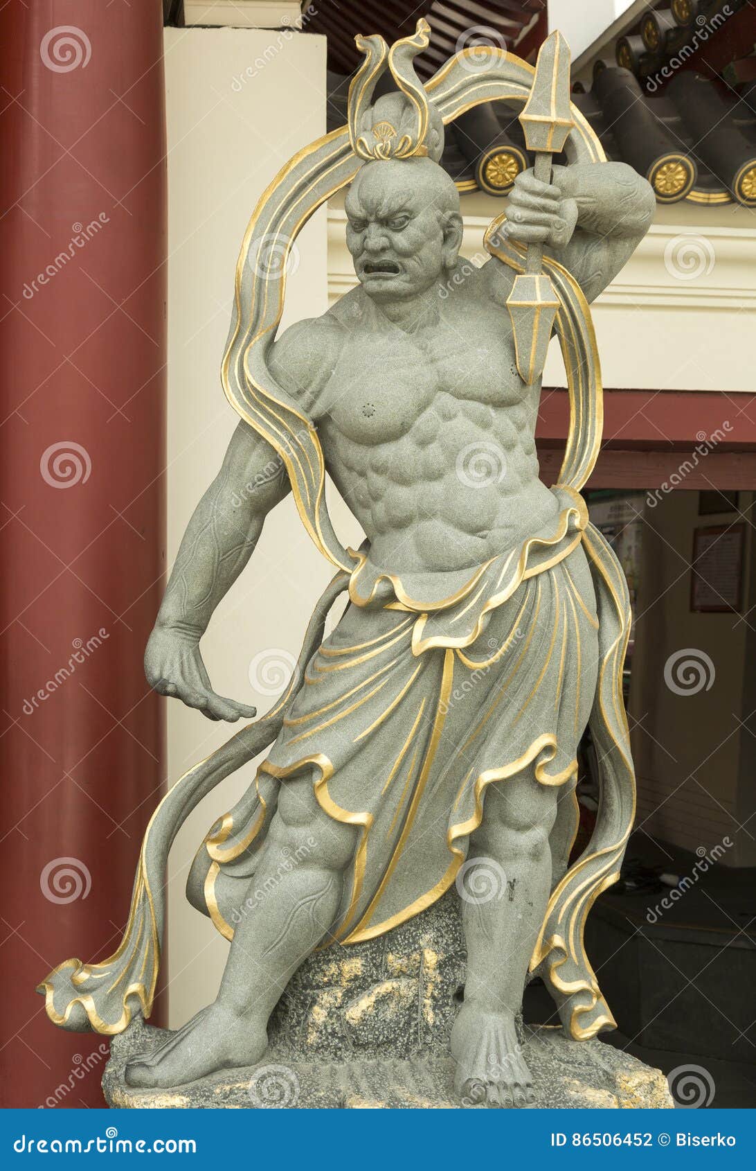 At the Entrance in the Buddhist Temple Stock Photo - Image of decorated ...