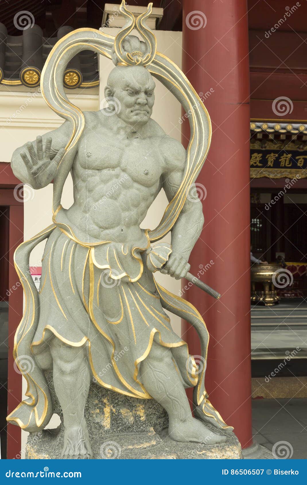 At the Entrance in the Buddhist Temple Stock Image - Image of path ...