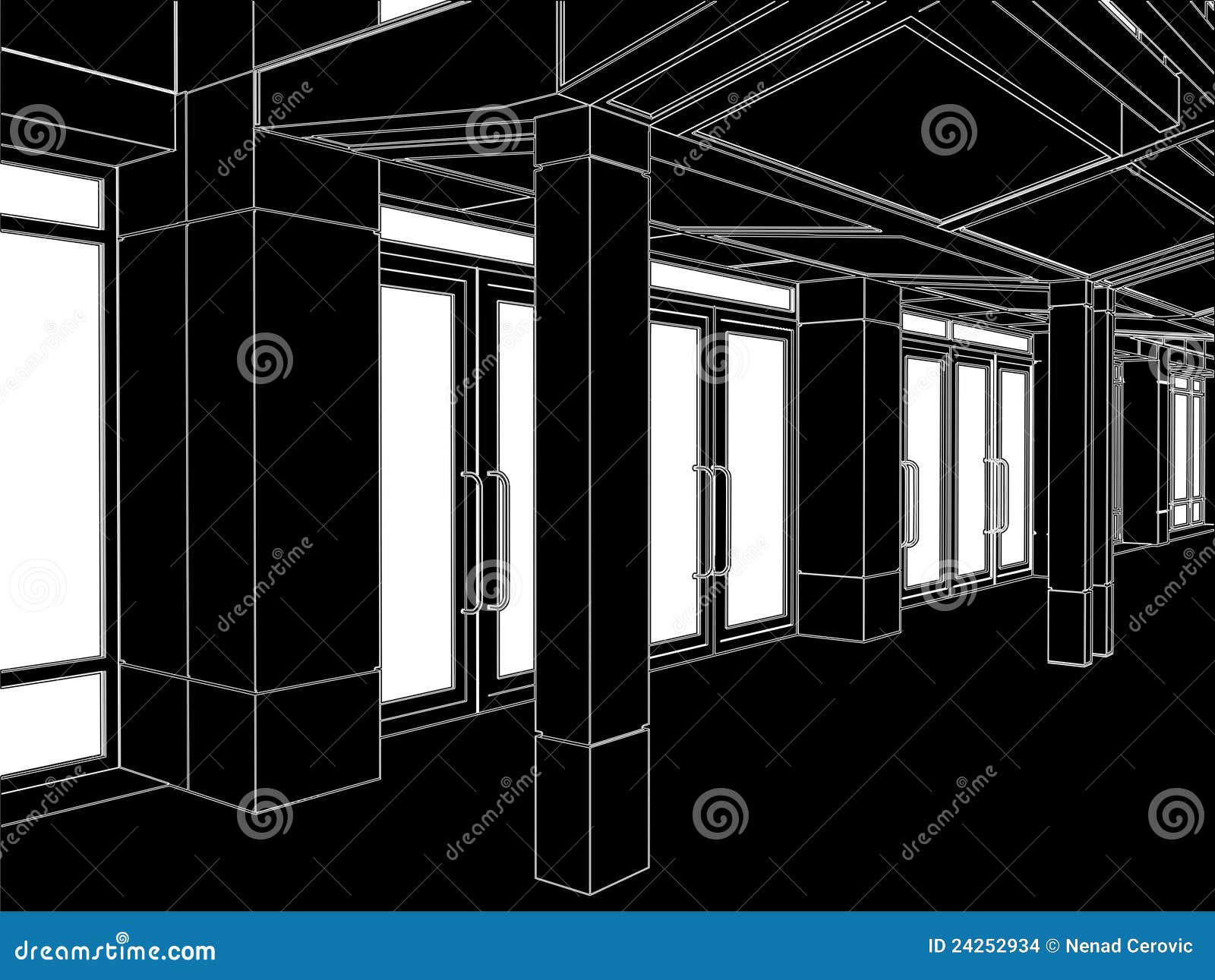 Entrance of Business Building Vector 04 Stock Vector - Illustration of ...