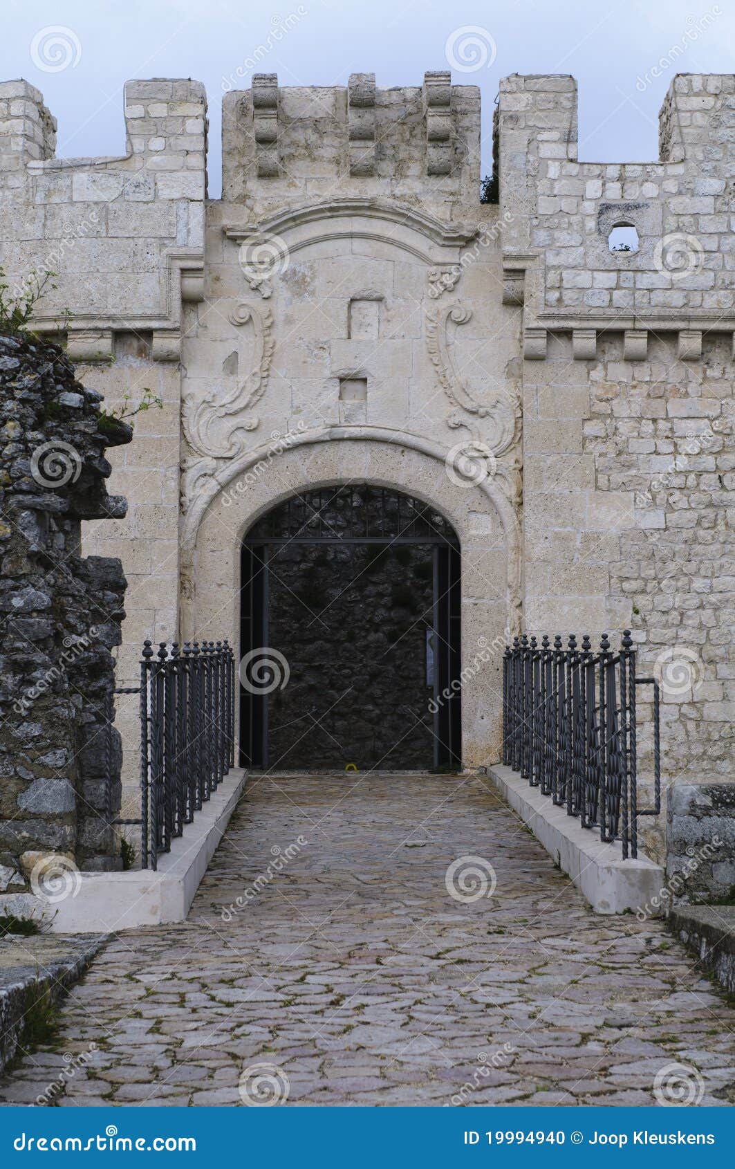 Entrance of a castle stock photo. Image of italy, aged - 19994940