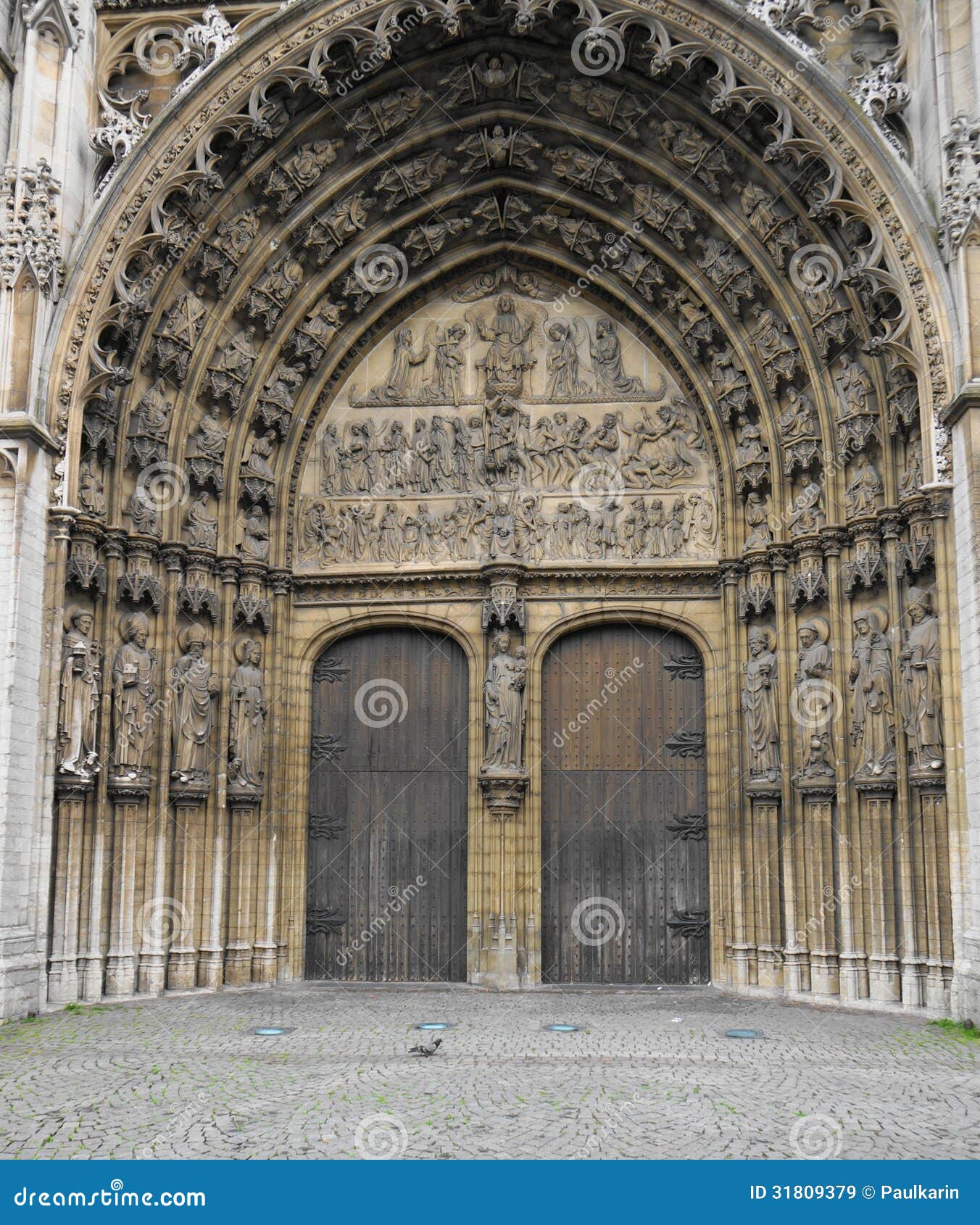 Entrance stock image. Image of figures, religion, facade - 31809379