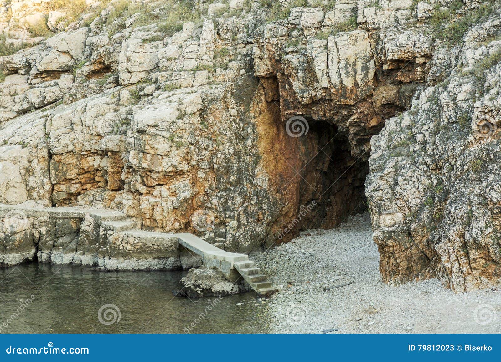 Entrance in the cave stock image. Image of gate, huge - 79812023