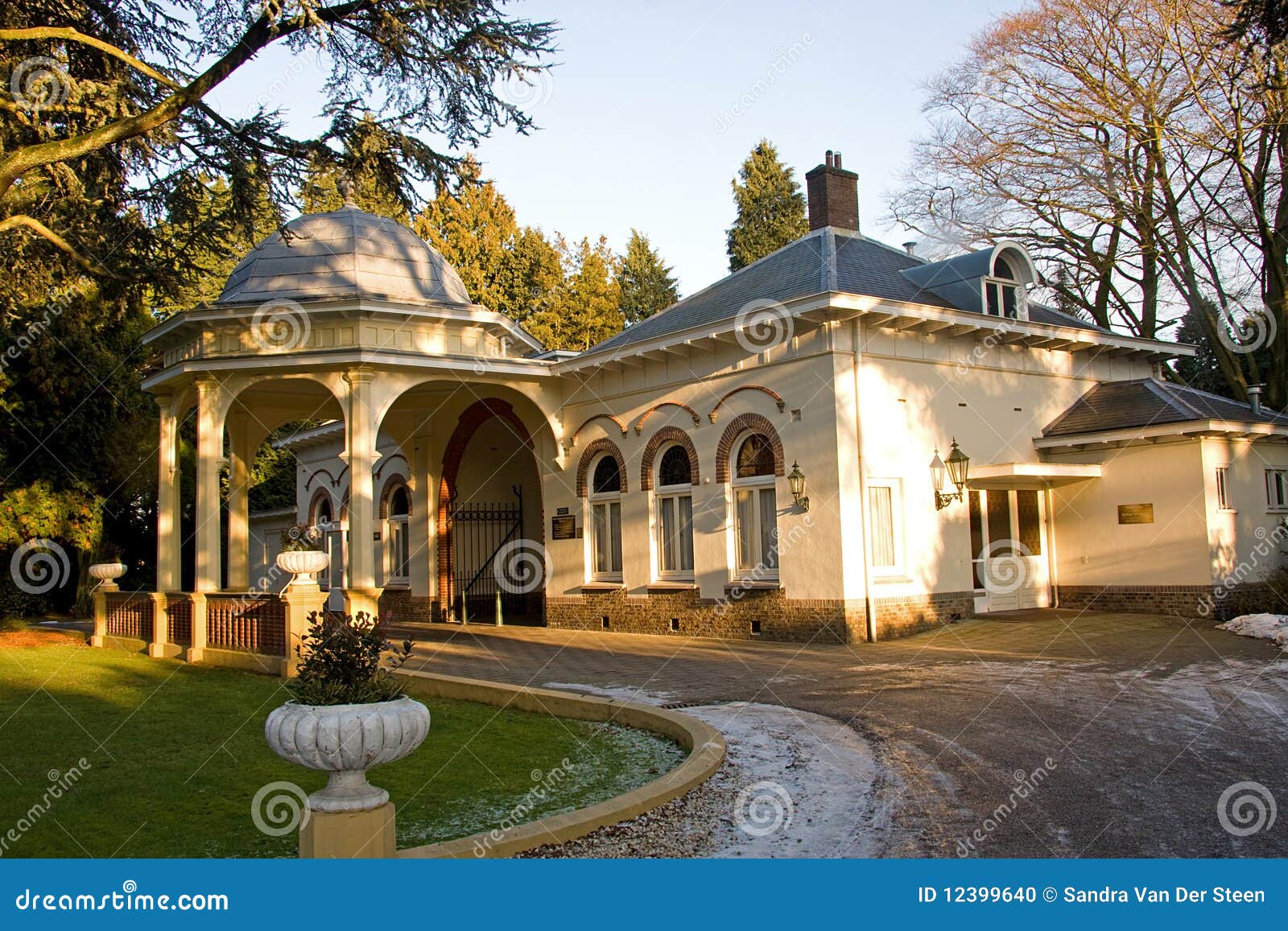 Entrance of a cemetery stock photo. Image of building - 12399640