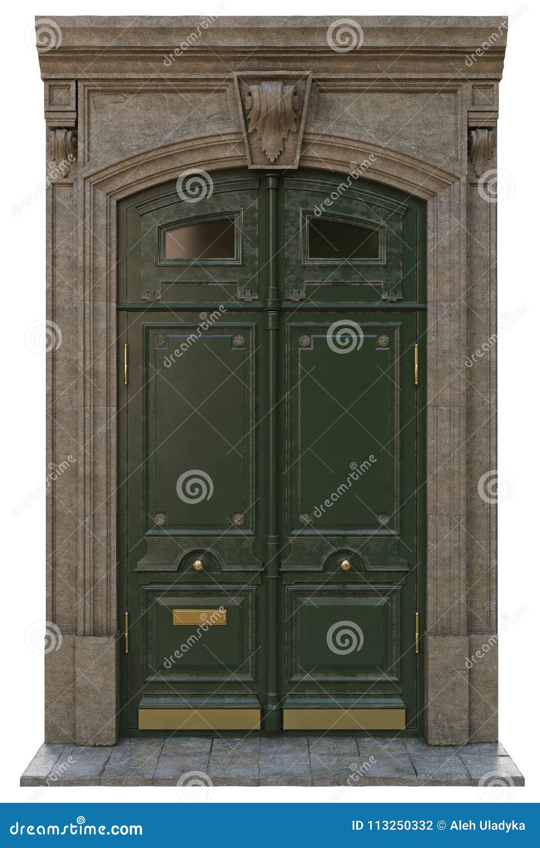 Entrance classical doors stock photo. Image of arch - 113250332