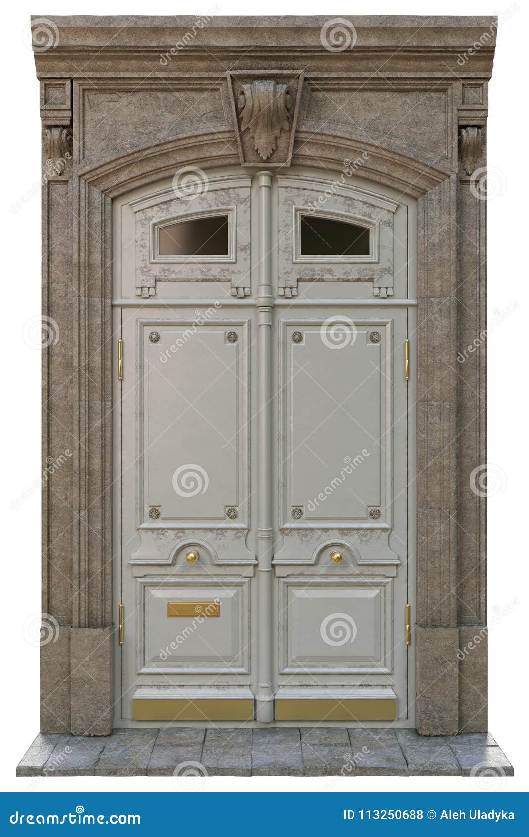 Entrance classical doors stock photo. Image of city - 113250688