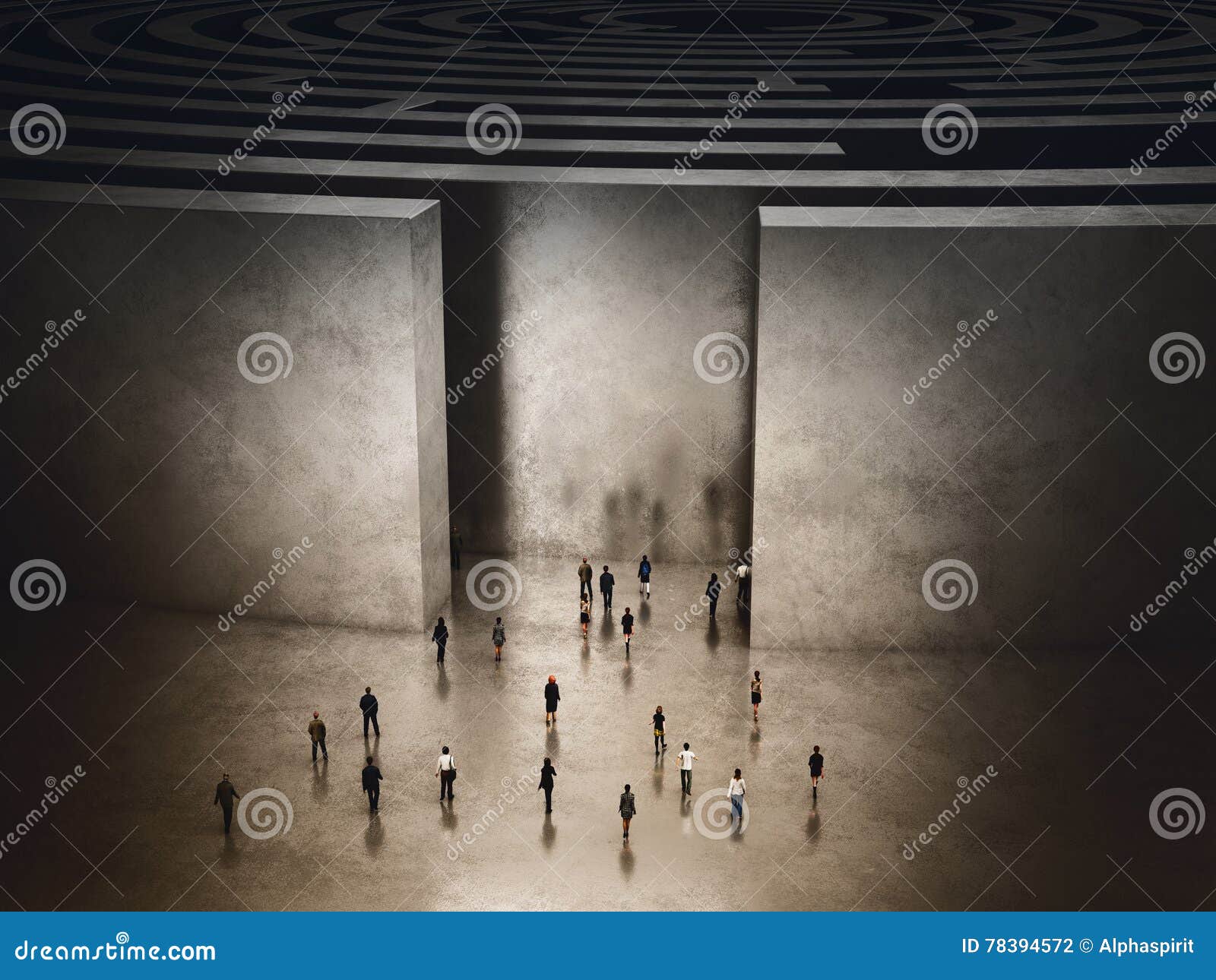 Complicated Labyrinth Corridors Vector Illustration | CartoonDealer.com ...