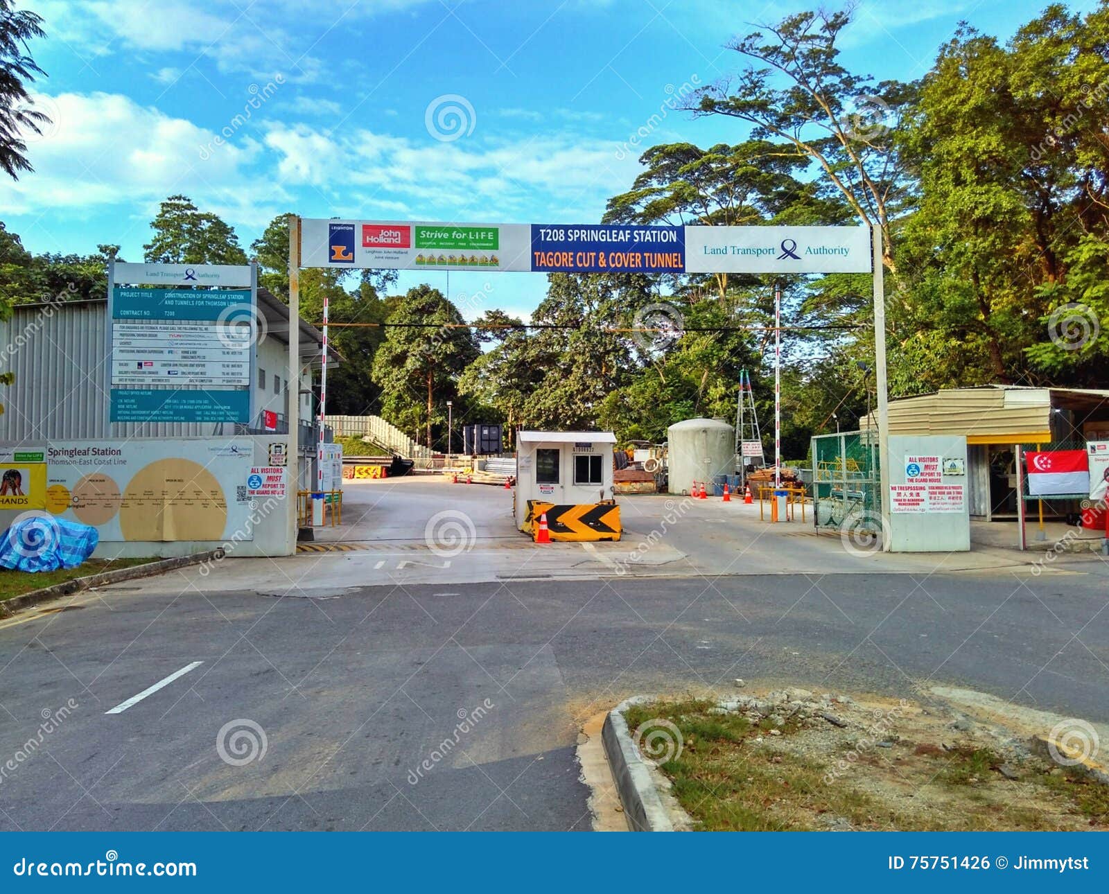 Entrance of Construction Site Editorial Photo - Image of clearing, land ...