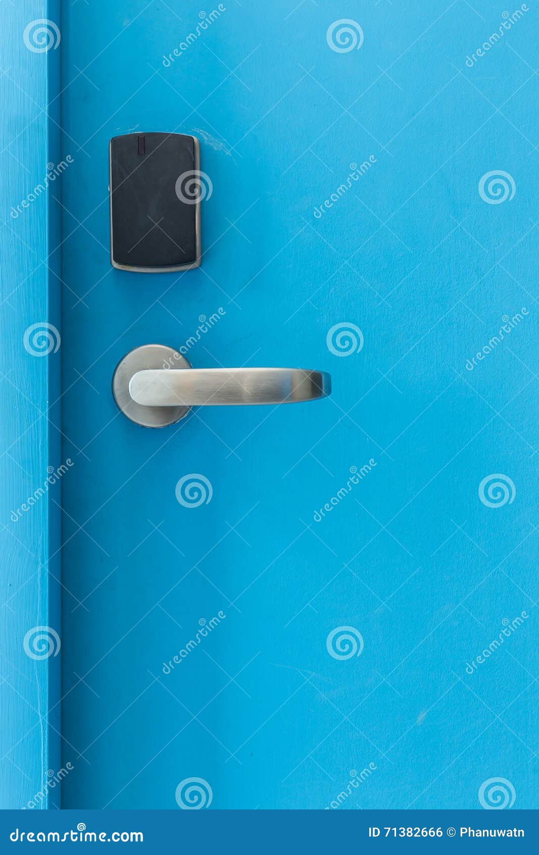 Entrance Door with Electronic Keycard Lock System Stock Photo - Image ...