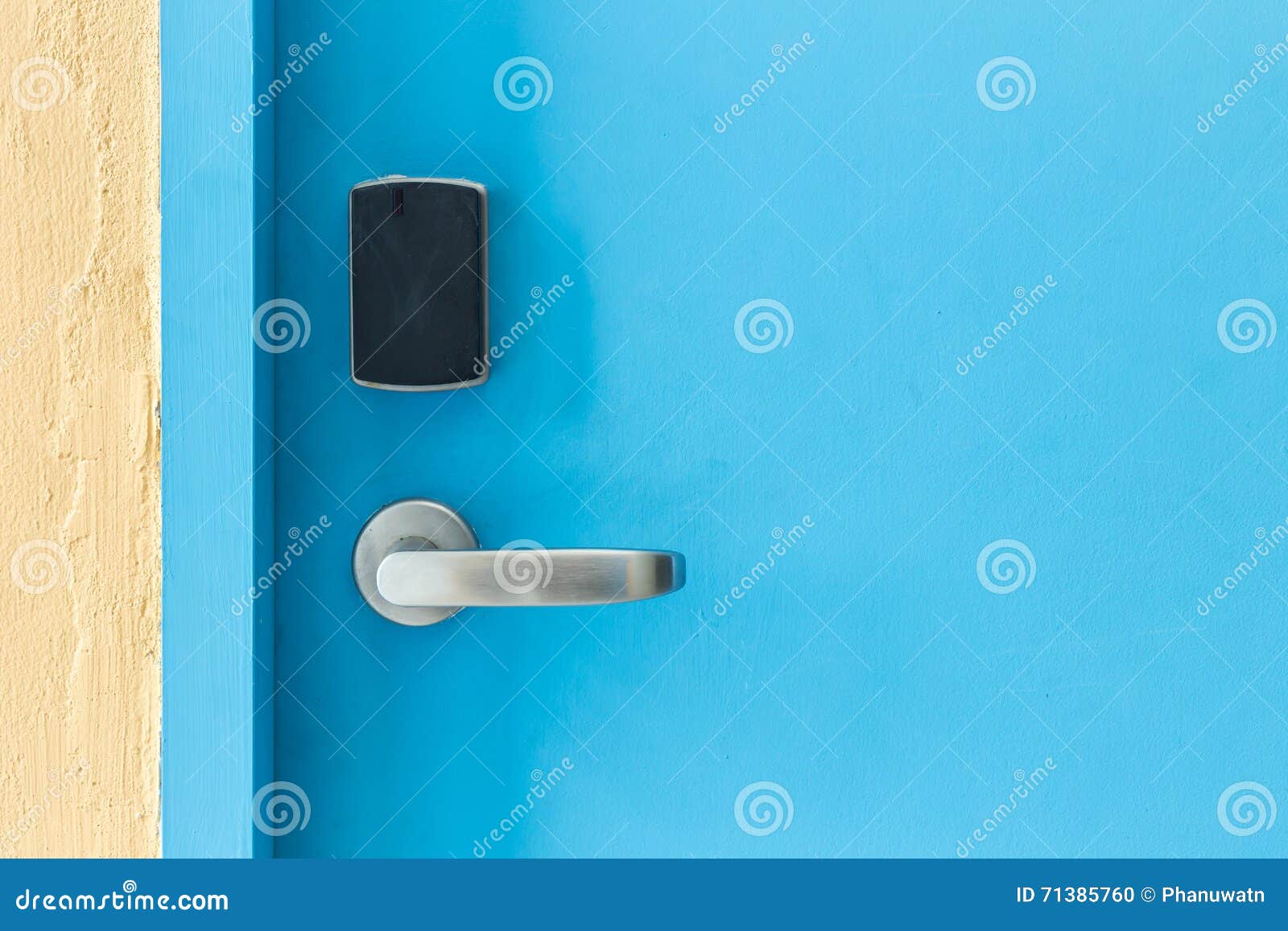 Entrance Door with Electronic Keycard Lock System Stock Photo - Image ...