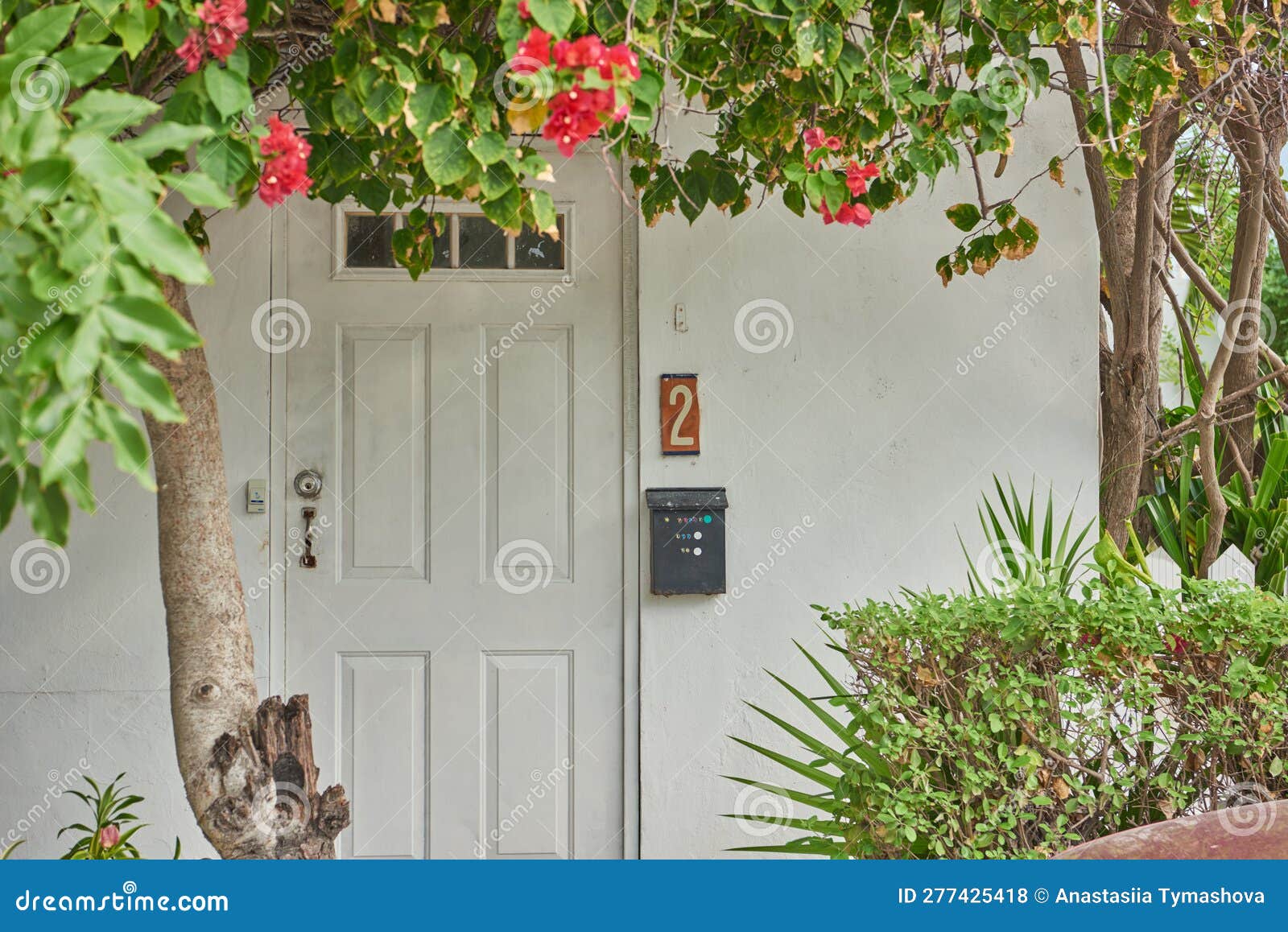 Entrance Door with Number Two Stock Photo - Image of mansion, modern ...