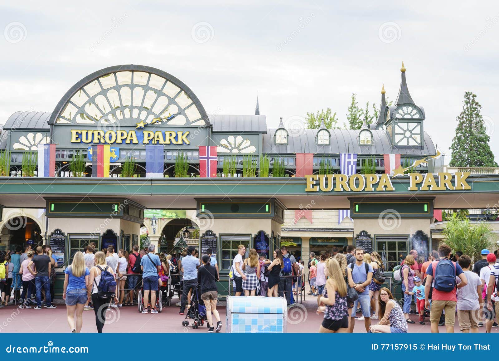 Entrance of Europa Park in Rust, Germany. Editorial Image - Image of ...