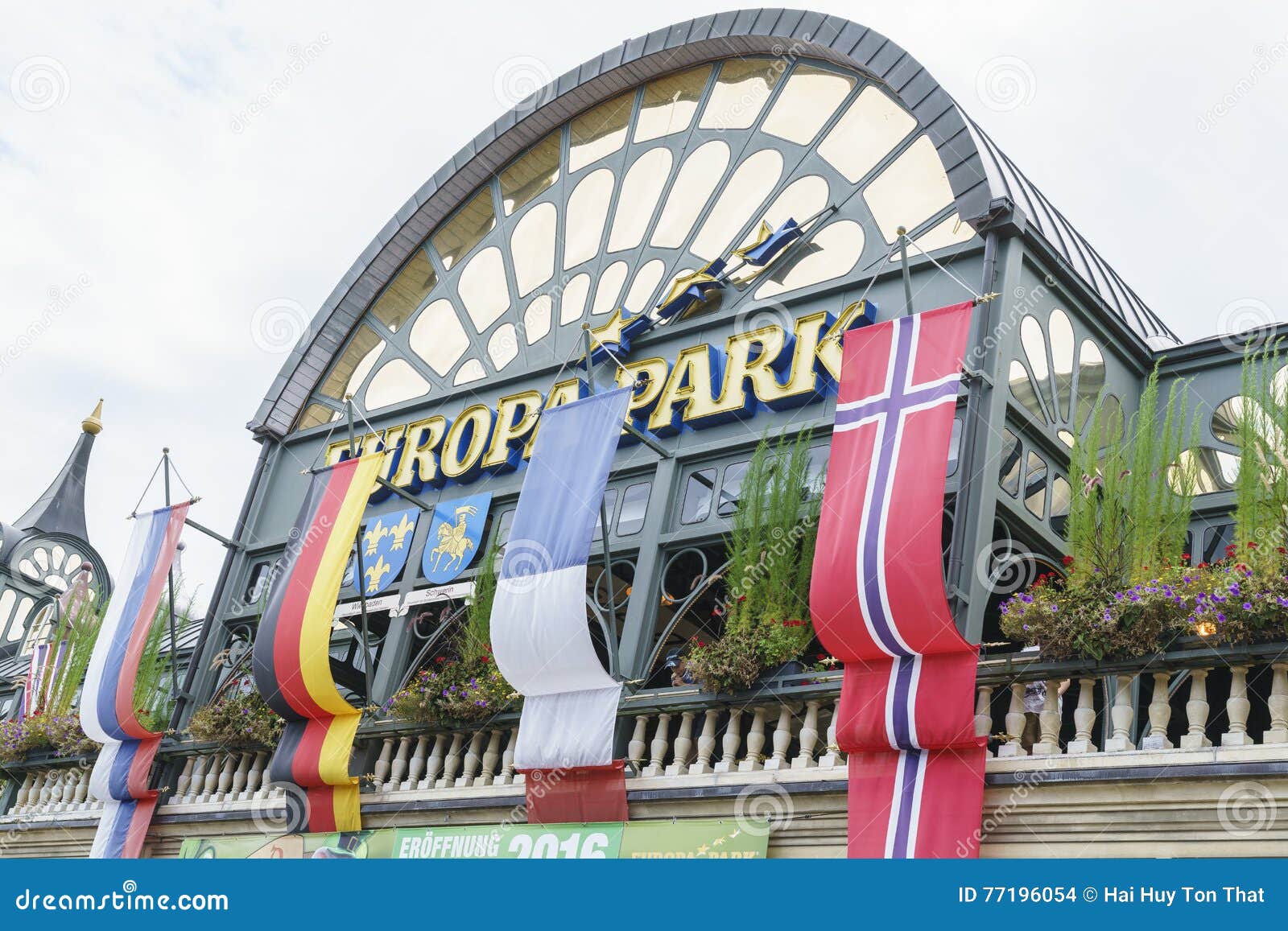 Entrance of Europa Park in Rust, Germany. Editorial Stock Image - Image ...