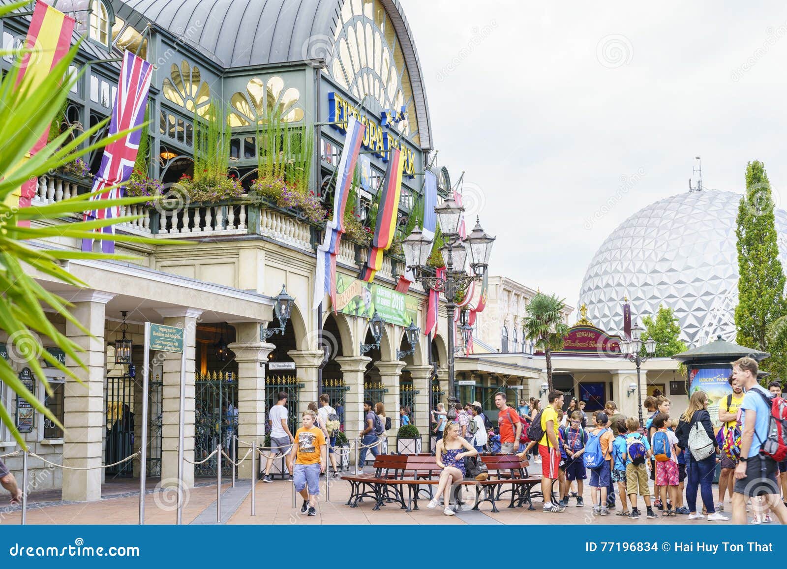 Entrance of Europa Park in Rust, Germany. Editorial Stock Image - Image ...