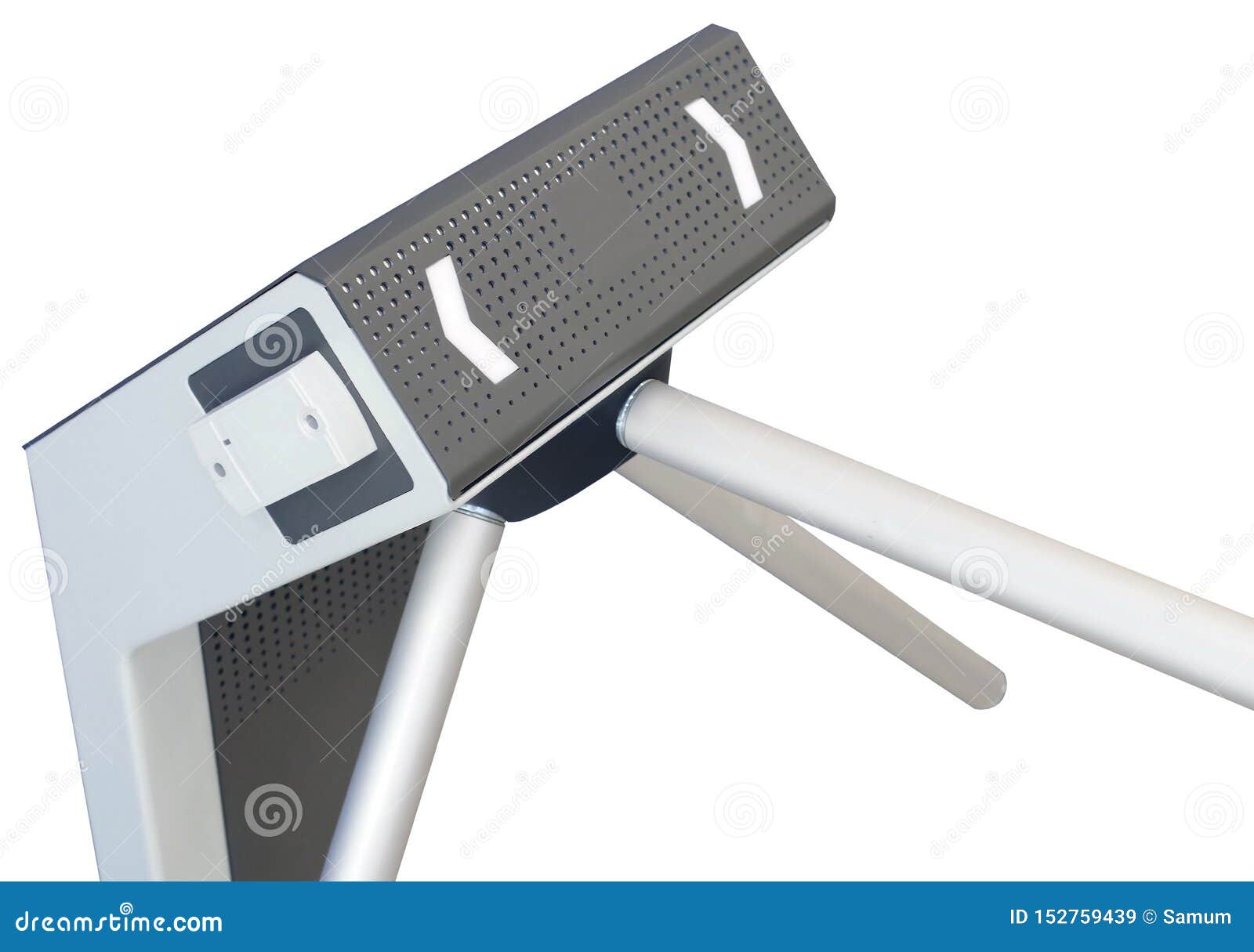 Entrance or Exit Turnstile Tripod and Ticket Reader Stock Image - Image ...