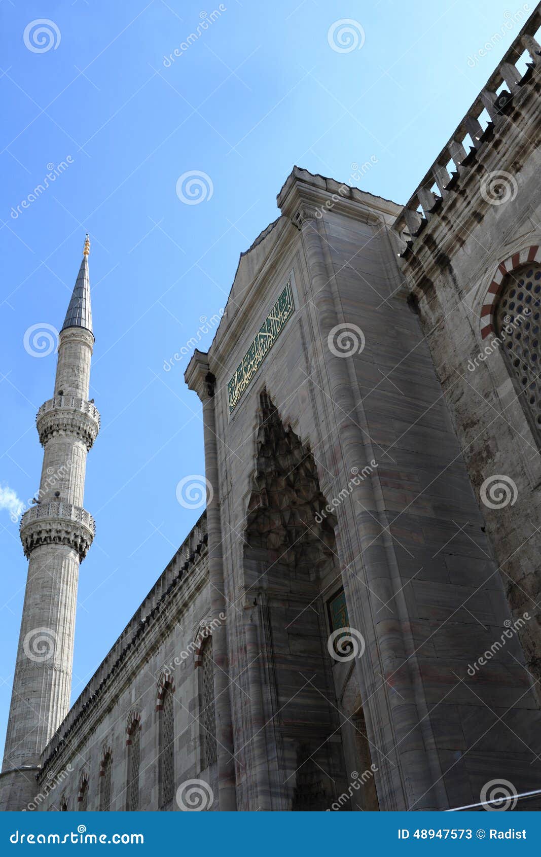 Entrance Gate of Blue Mosque Stock Image - Image of concept ...