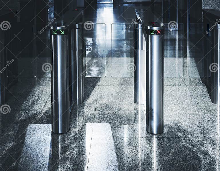 Entrance Gate Card Access Security System Office Building Stock Image ...