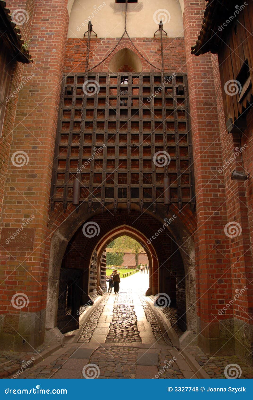 Entrance Gate of the Castle Stock Photo - Image of fortress, walkway ...