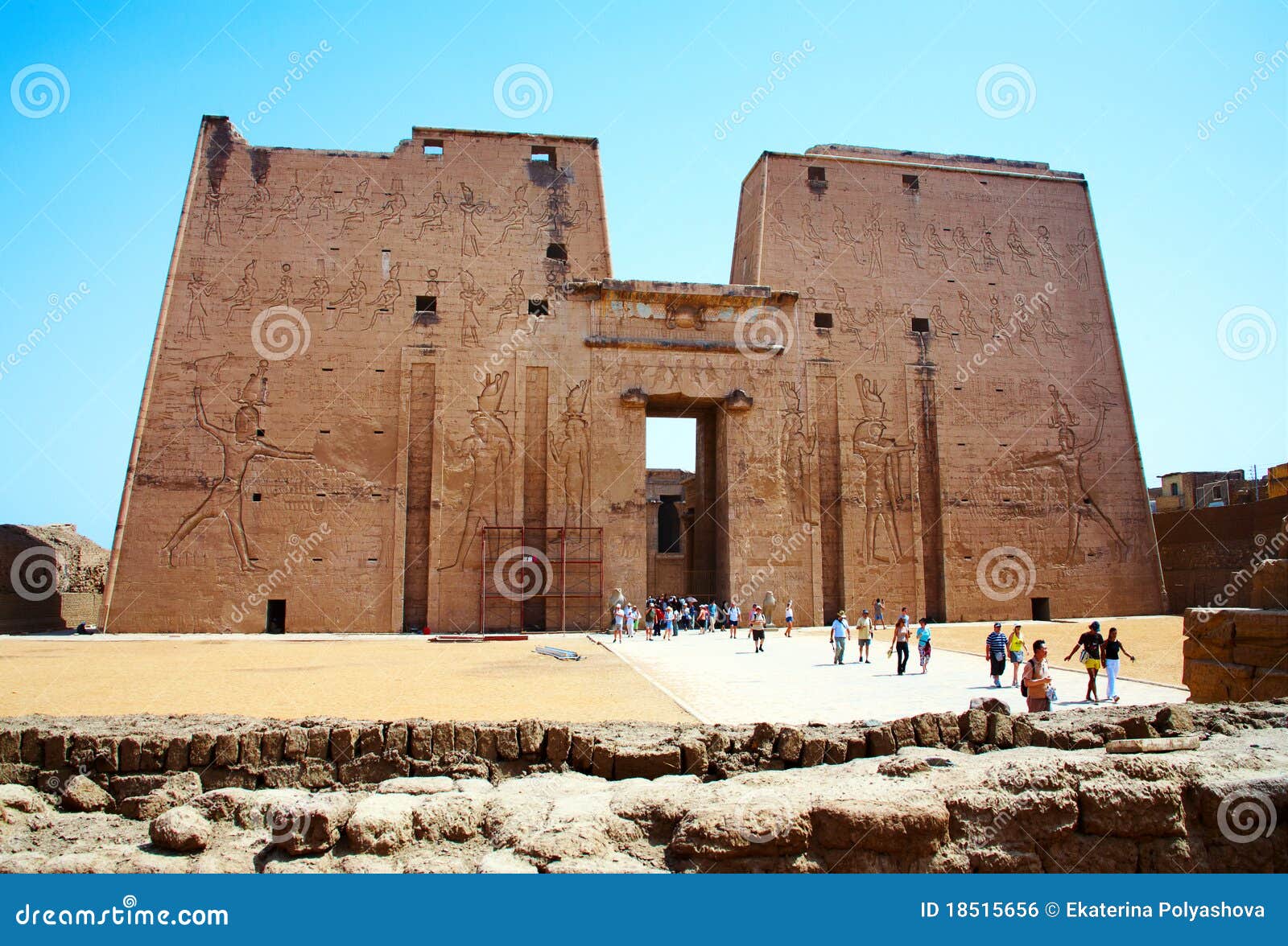 Entrance Gate Of Horus Temple, Egypt. Royalty-Free Stock Image ...