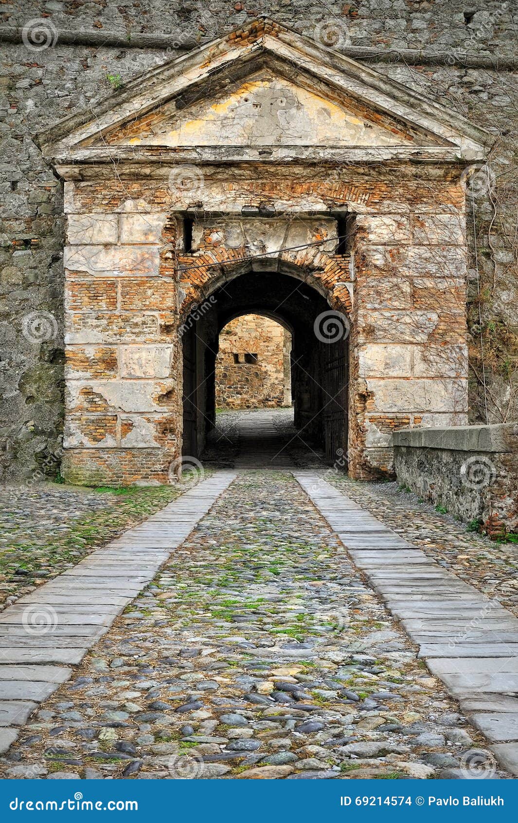 Entrance Gate and Pavement Bridge To the Castle Stock Photo - Image of ...