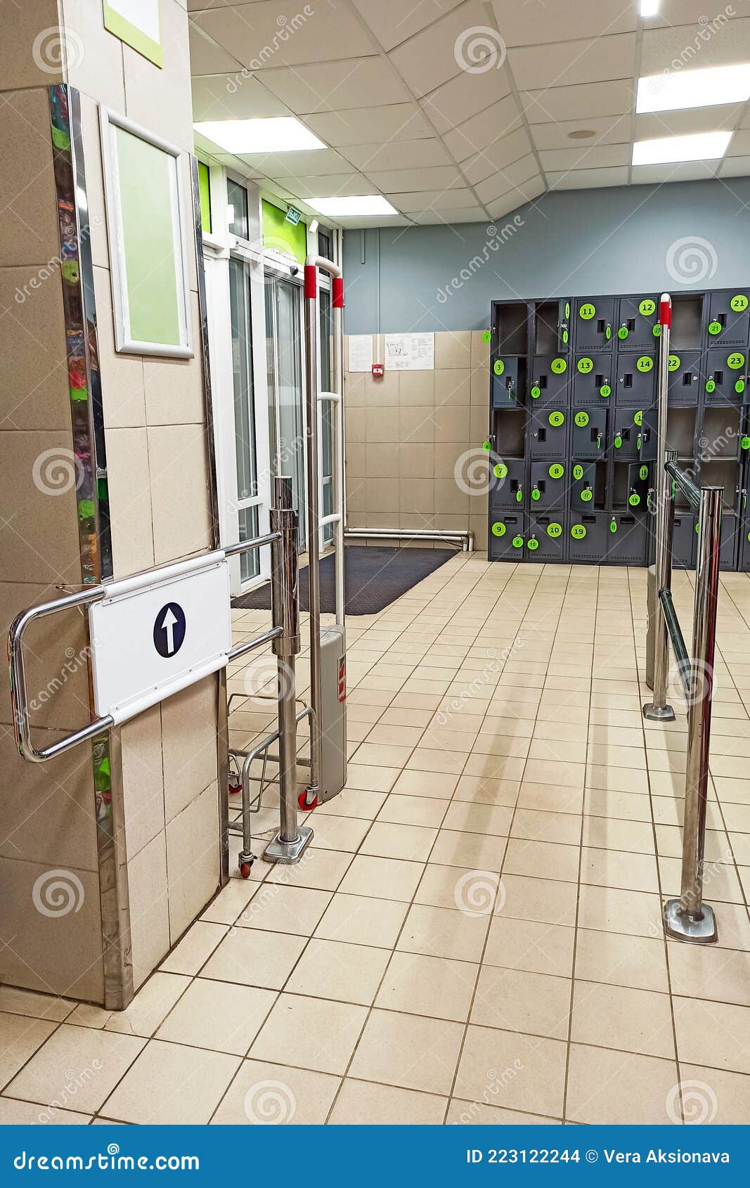 Entrance Gate in the Store Close Up Stock Photo - Image of discount ...